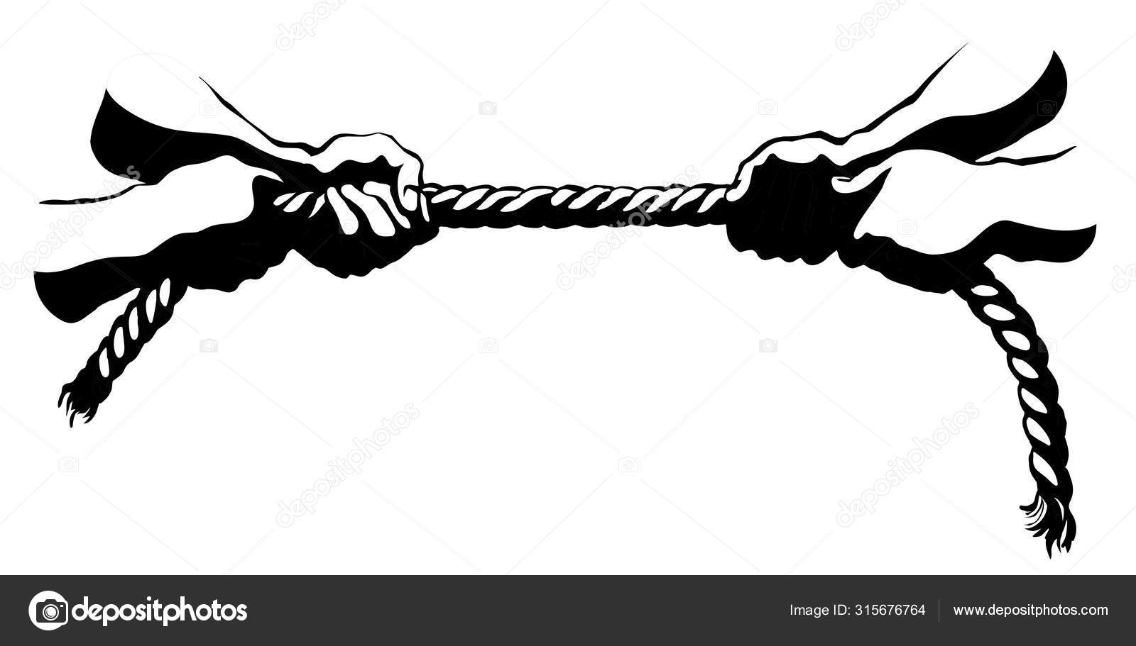 Tug of war. Vector drawing Stock Vector by ©Marinka 315676764