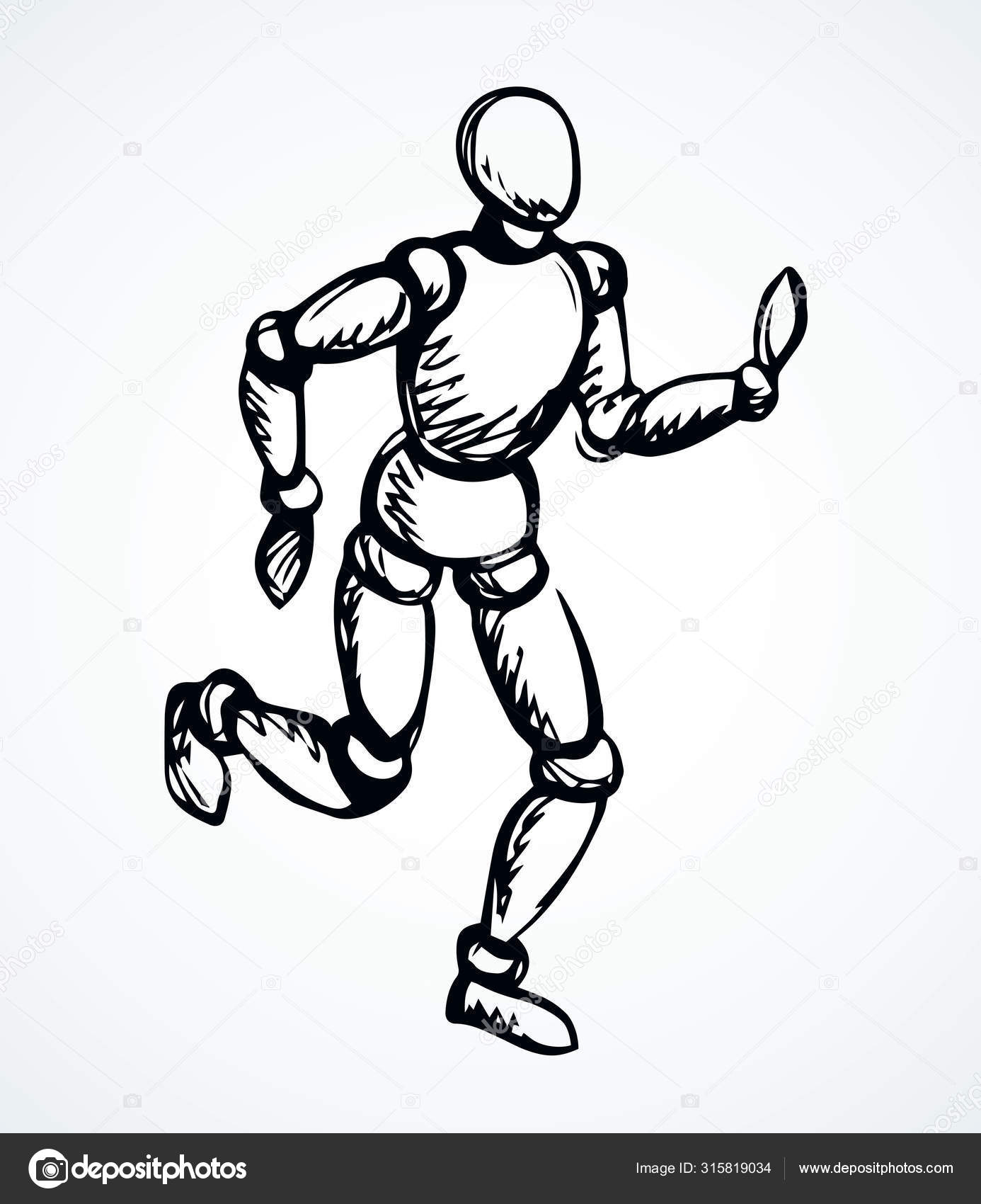 Man is a puppet. Vector drawing Stock Vector by ©Marinka 315819034