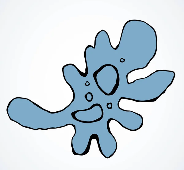 Abstract Chaos Shape Tiny Protist Element Line Black Hand Drawn Stock ...