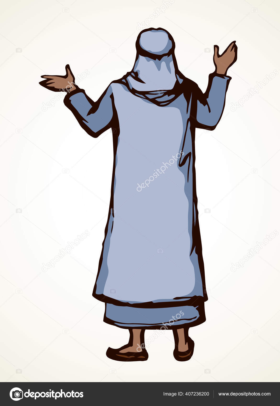 Bedouin Rabbi Antique Guy Scarf Veil Hat Style Old Bible Stock Vector ...