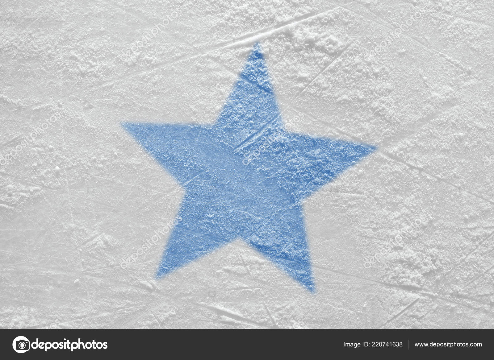 Blue Star Ice Hockey Arena Concept Hockey Background Sign Symbol ...
