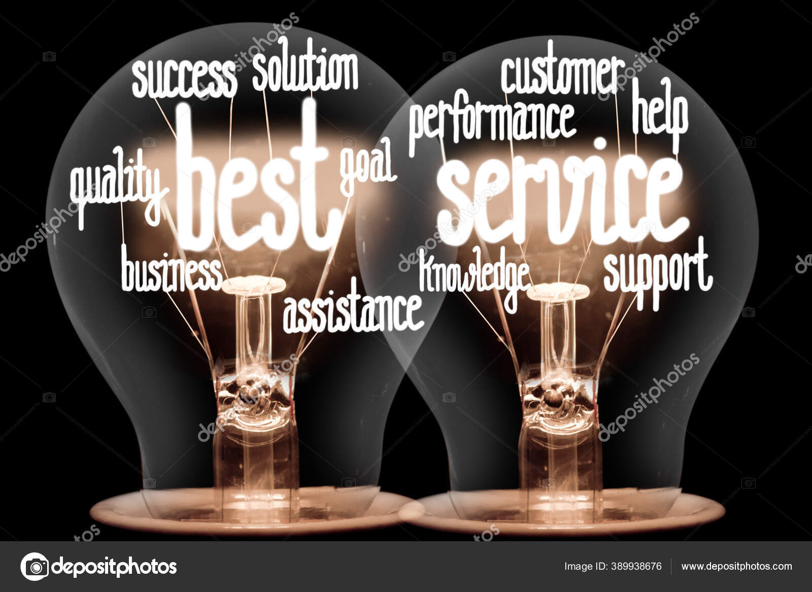 Photo Light Bulb Group Shining Fibers Shape Best Service Customer Stock ...