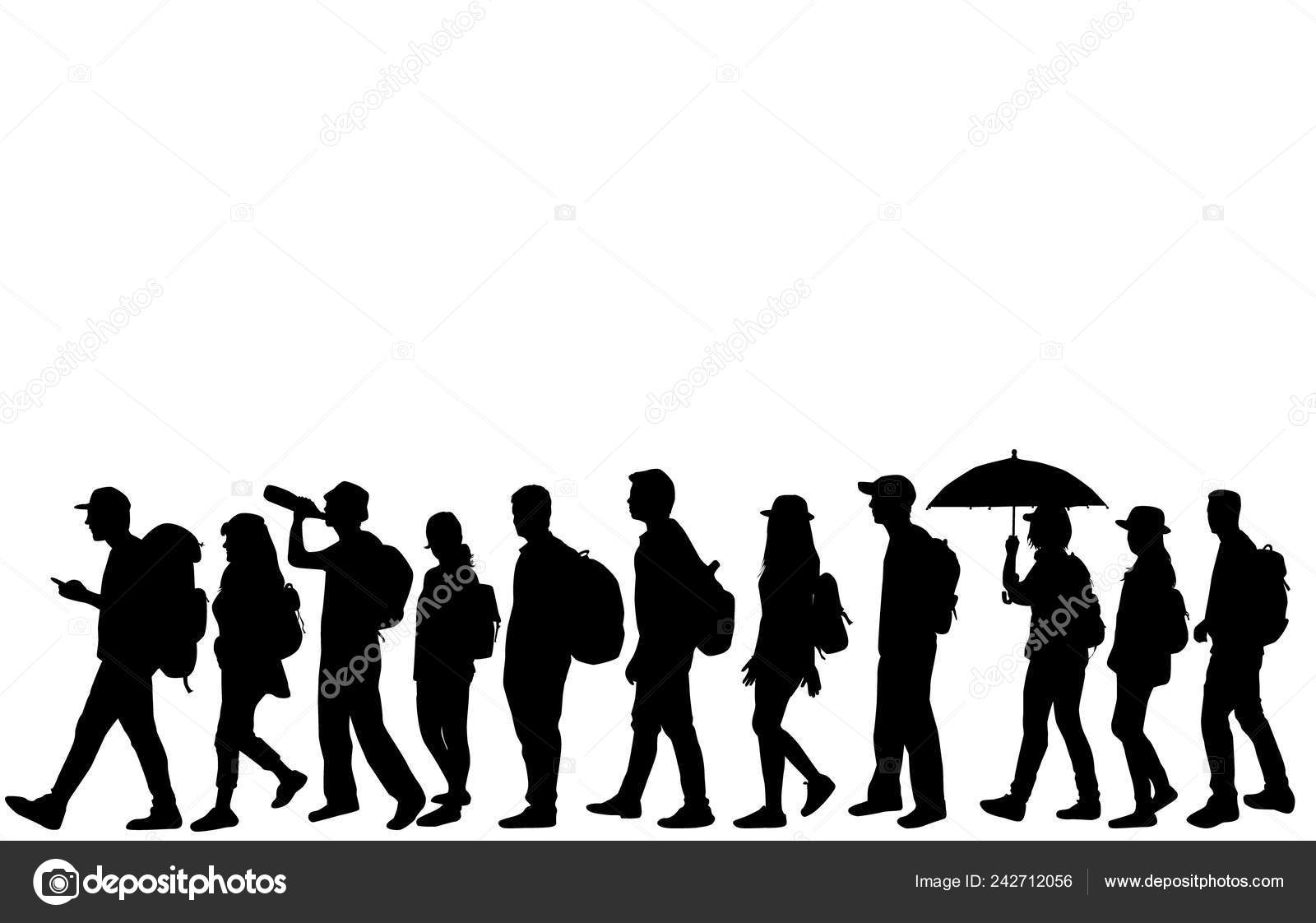 Silueta De Persona Caminando Vector