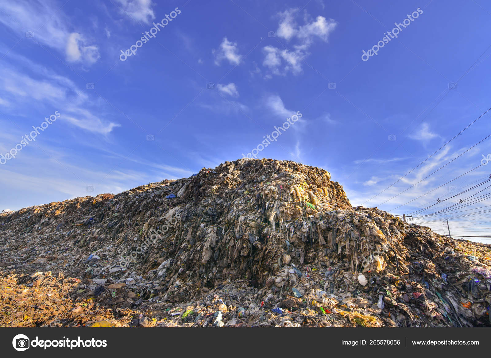 Large Plastic Waste Pile Industrial Urban Areas Garbage Difficult ...