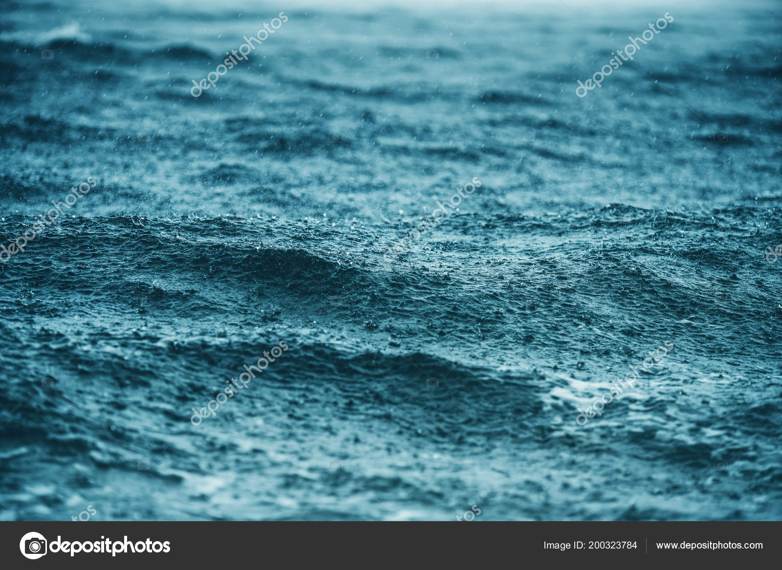 Rain Sea Waves Natural Background Ripple Water Stock Photo by ...