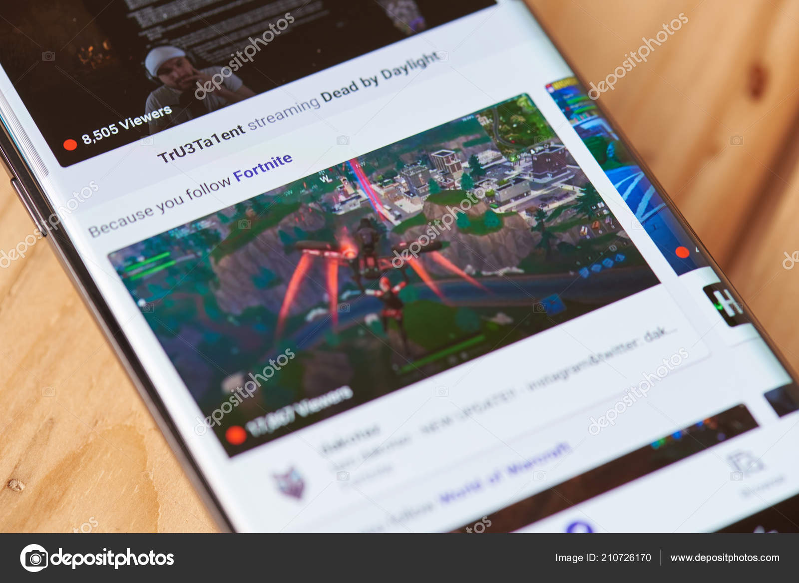 Twitch streaming service menu — Stock Editorial Photo © dimarik #210726170