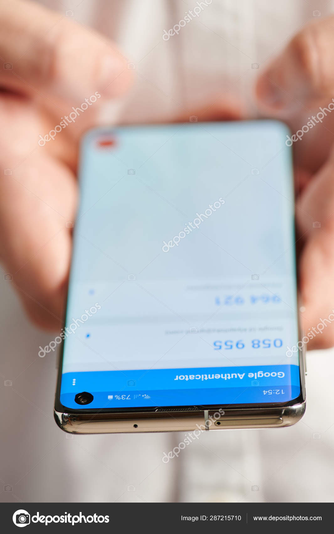 Using google authenticator mobile app – Stock Editorial Photo © dimarik ...