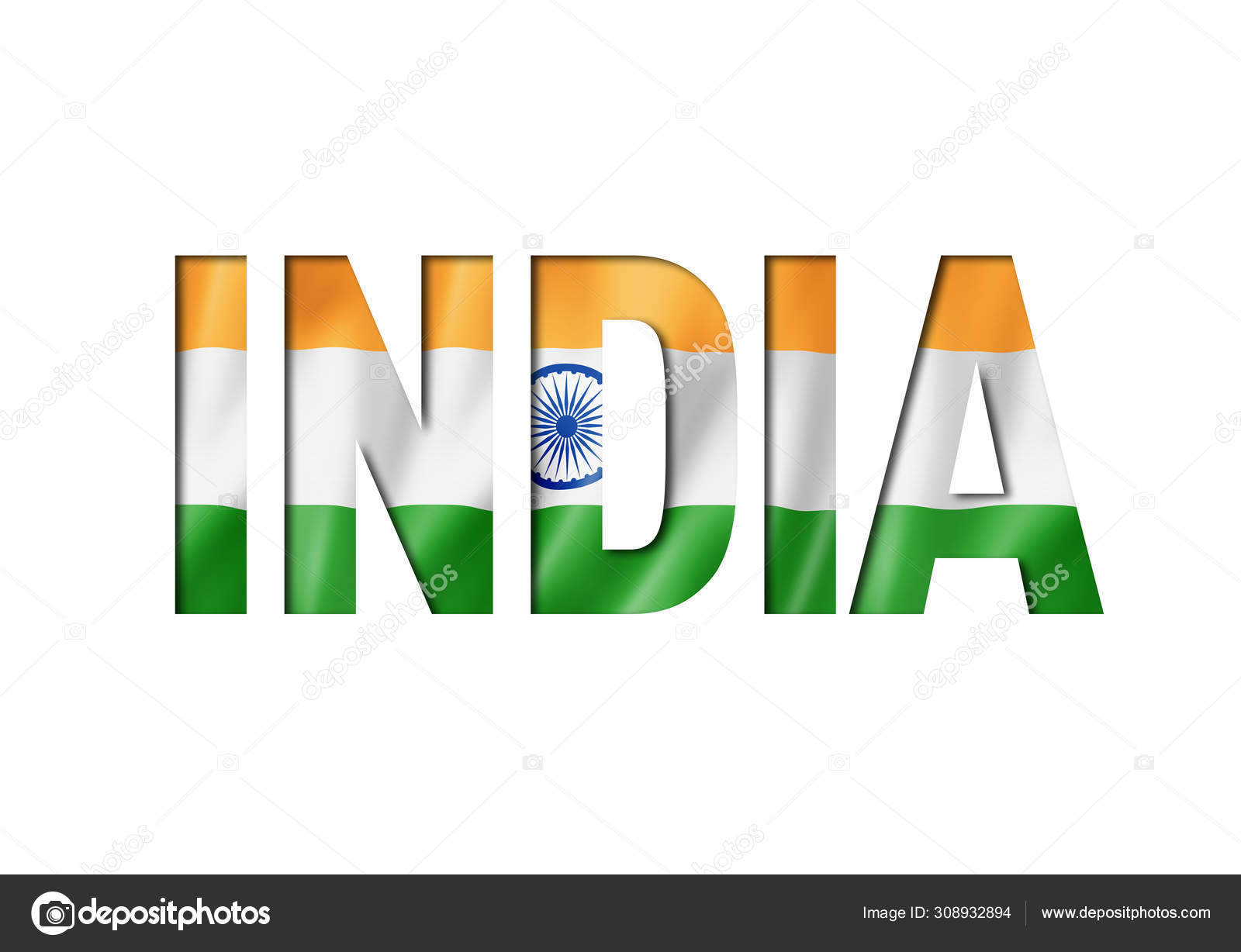 Indian flag text font — Stock Photo © daboost #308932894