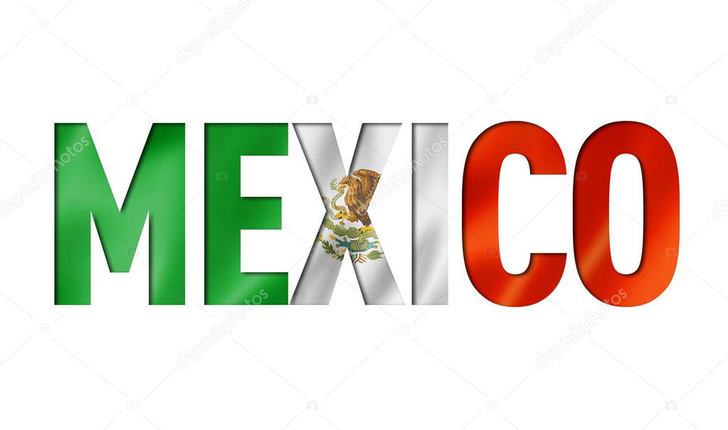 fuente de texto de bandera mexicana 2022