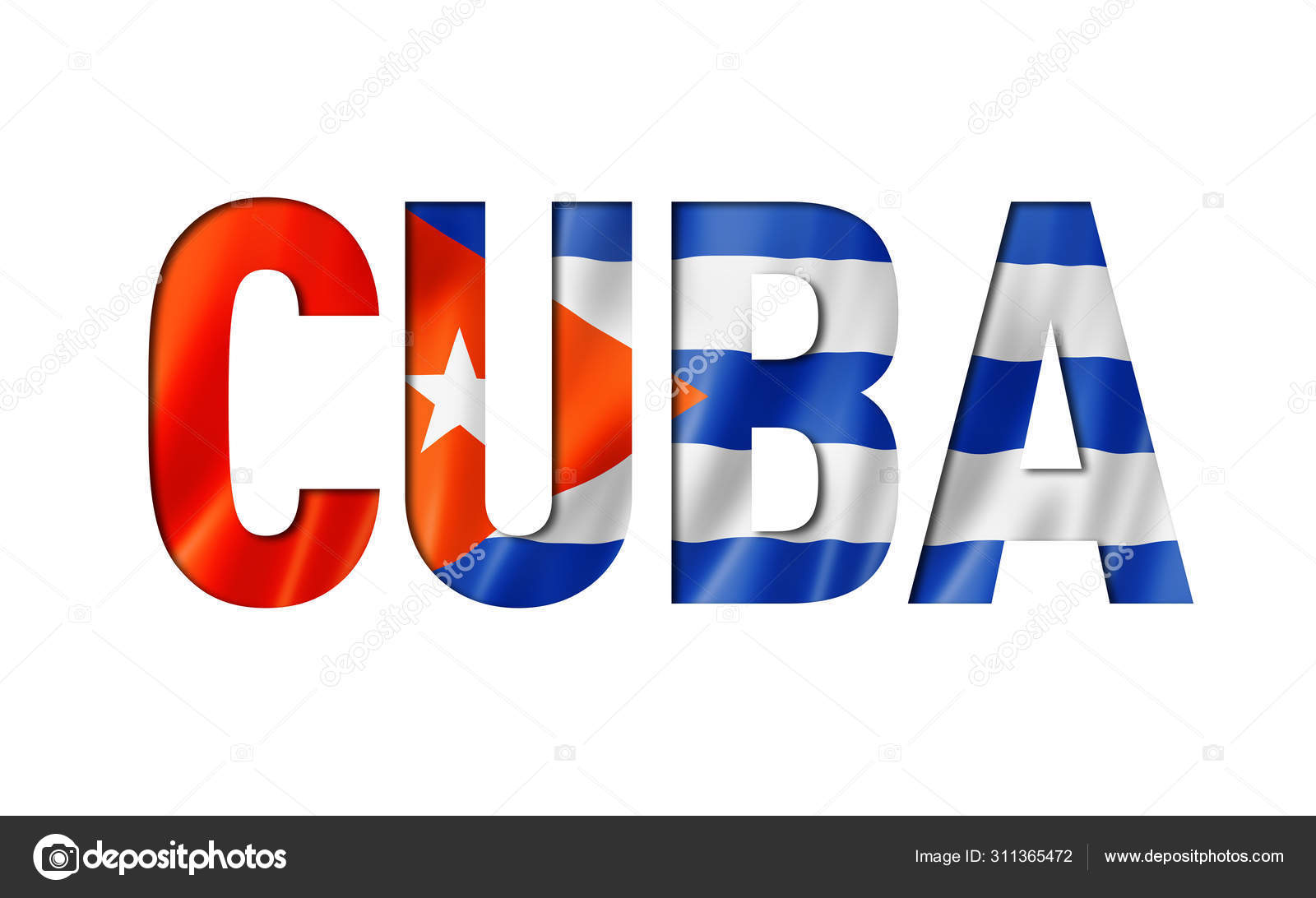 Cuban flag text font — Stock Photo © daboost #311365472