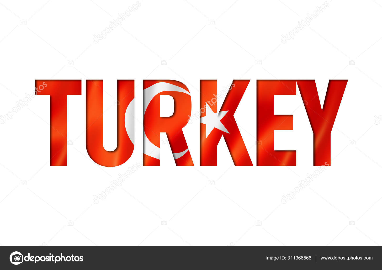 Turkey flag text font — Stock Photo © daboost #311366566