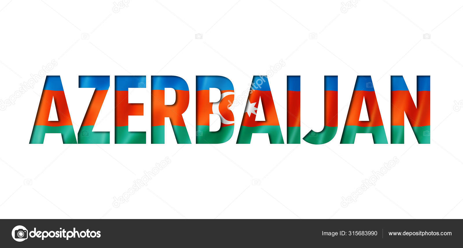 Azerbaijani flag text font — Stock Photo © daboost #315683990