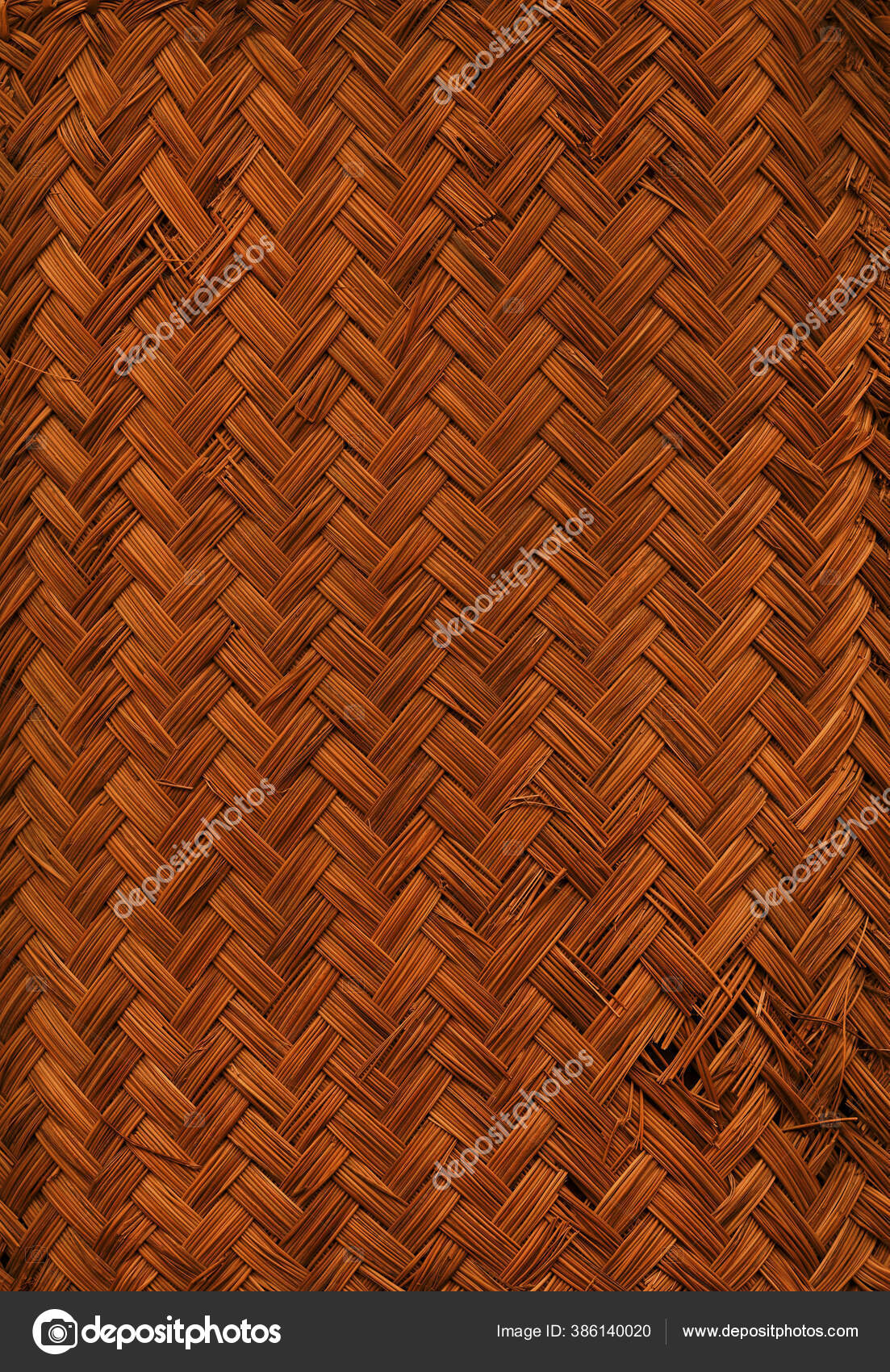 Woven Dark Bamboo Mat Texture Background Stock Photo by ©daboost 386140020