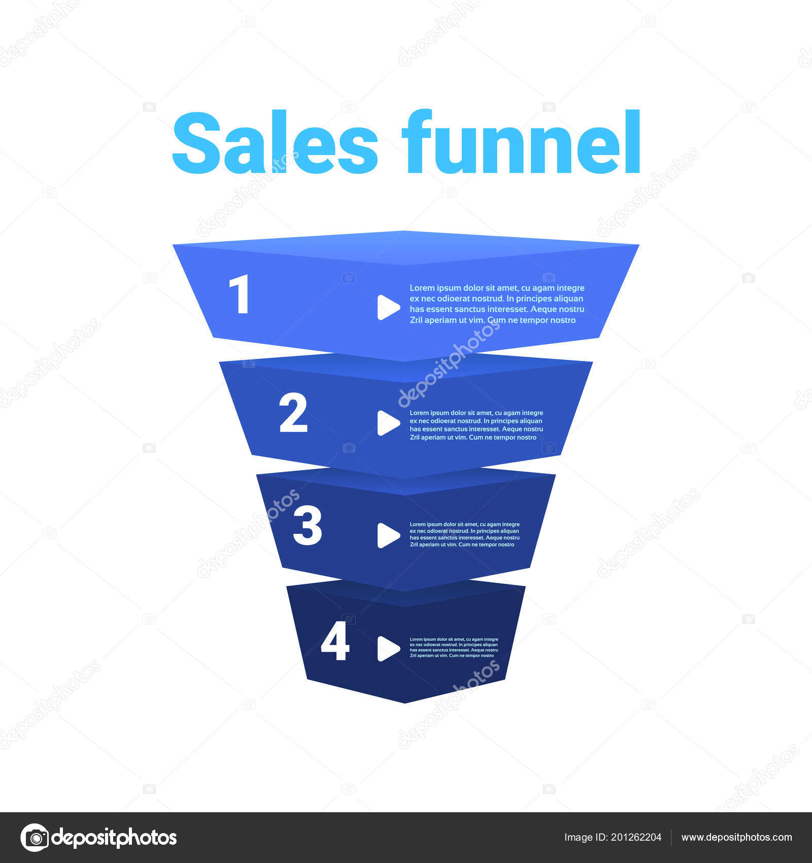 Sales funnel with steps stages business infographic. purchase diagram ...