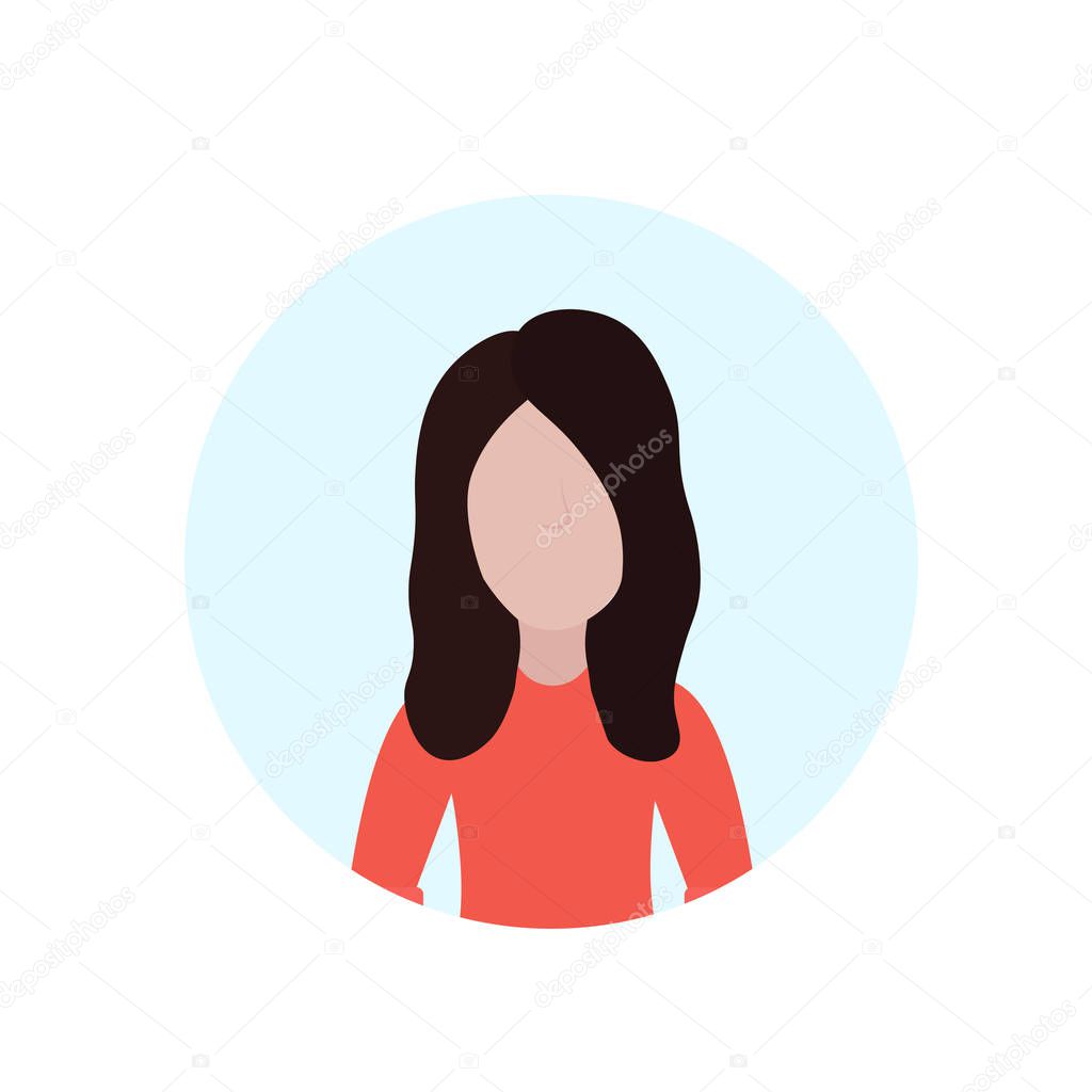 mujer avatar aislado sin rostro personaje de dibujos animados femeninos ...