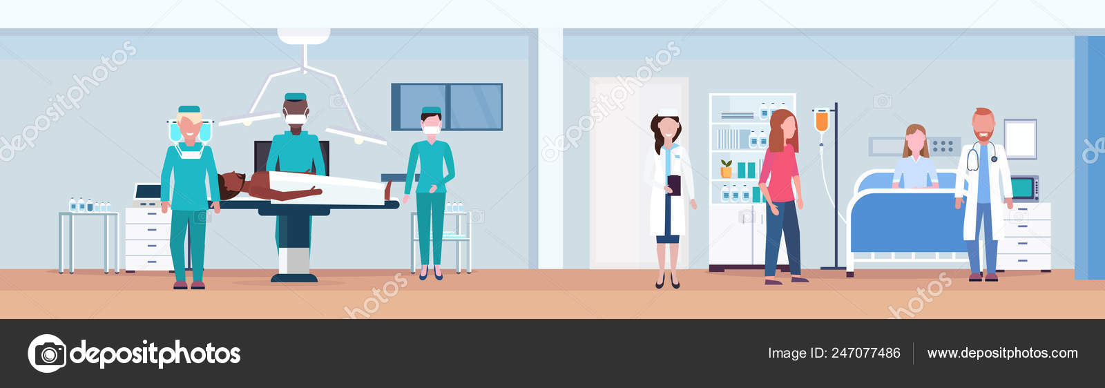 Lékaři působící pacienta o operace tabulky lékařích navštívit ženu ...