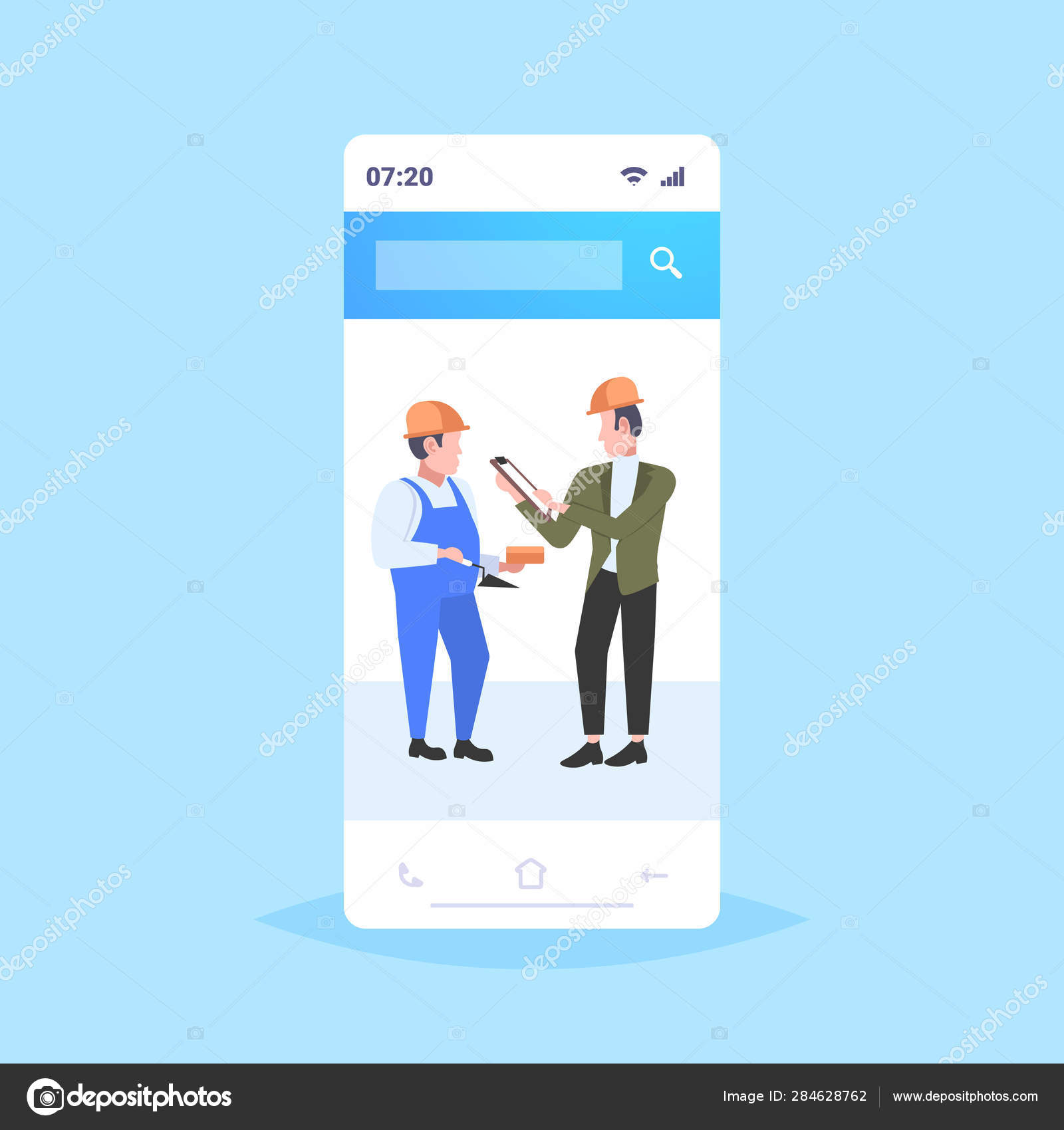 Construction workers architect and foreman discussing new building project during meeting ...