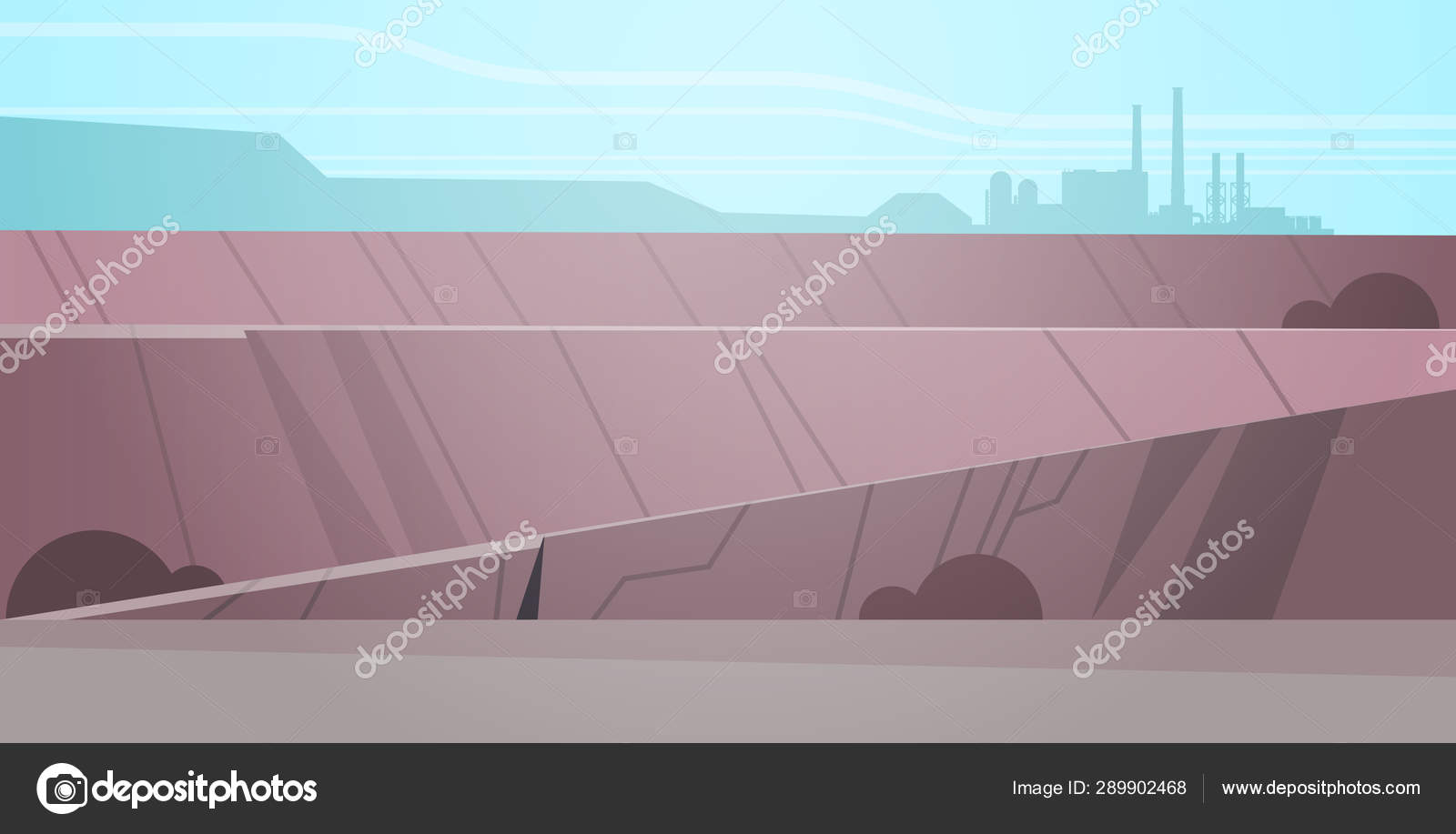 Opencast mining stone quarry industrial mine production concept open ...