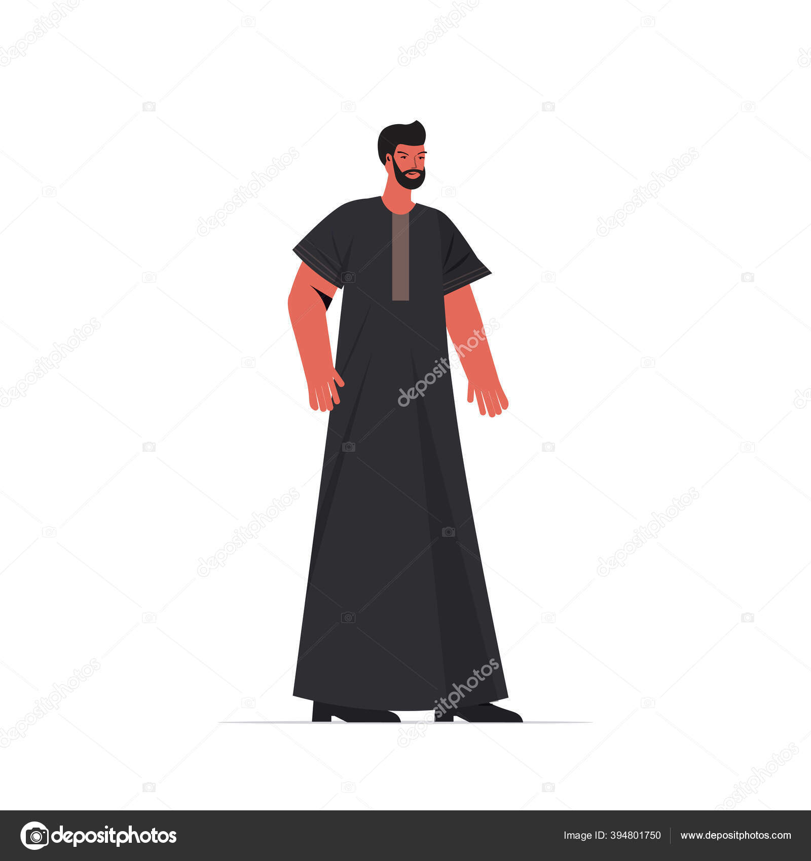 Arabialainen mies perinteisissä vaatteissa arabi mies sarjakuvahahmo ...