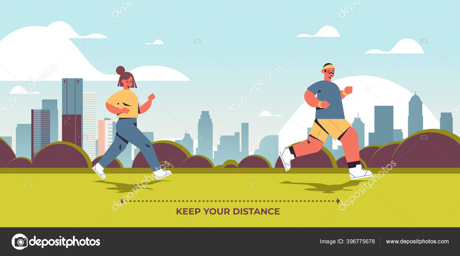 People keeping 2 meters distance to prevent coronavirus pandemic social ...