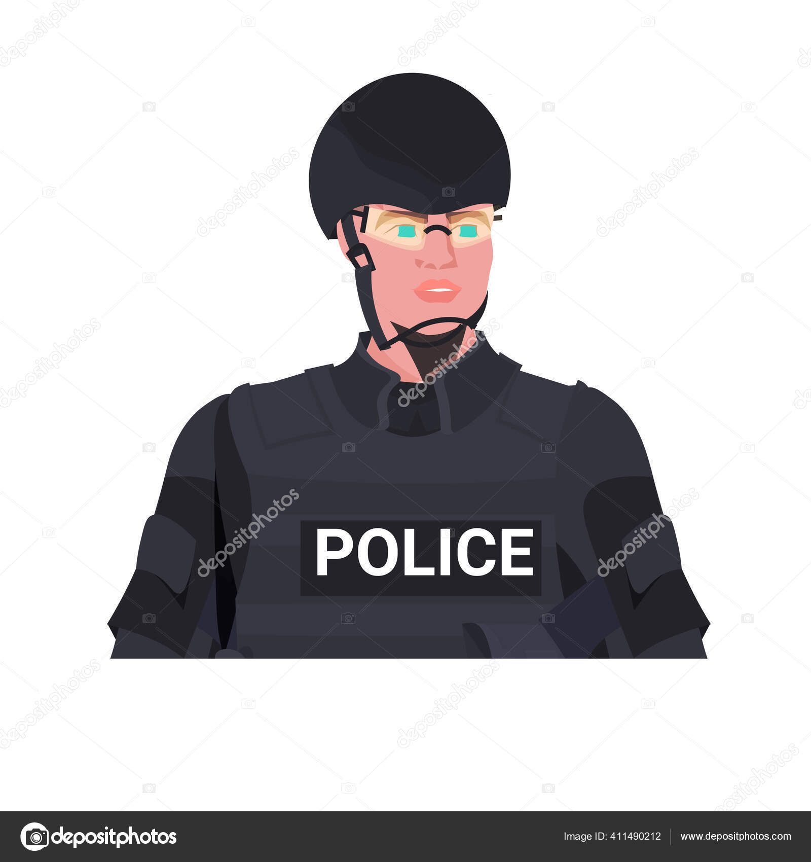 Policeman in full tactical gear riot police officer holding baton ...