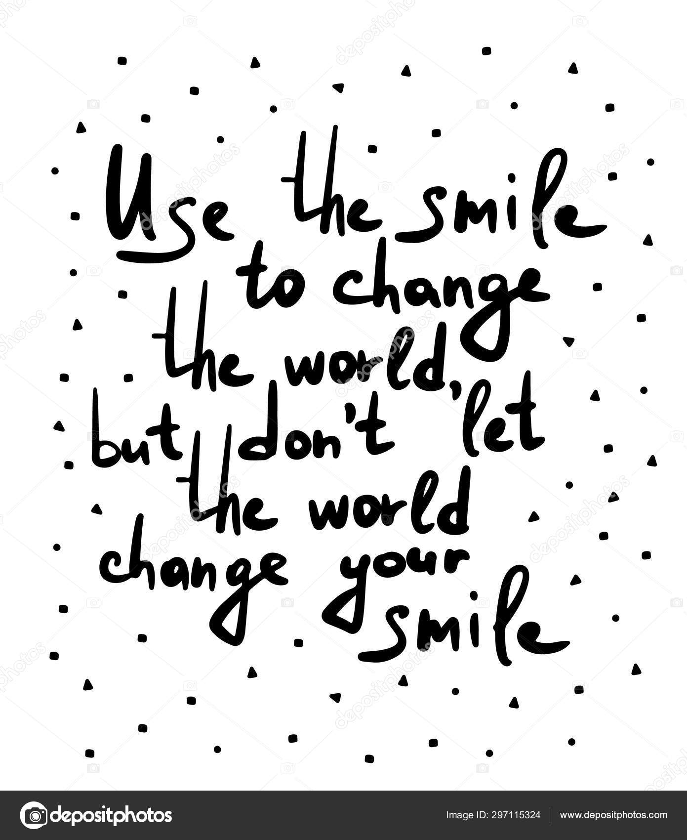 Vector flat illustration with hand drawn lettering. Inspirational ...