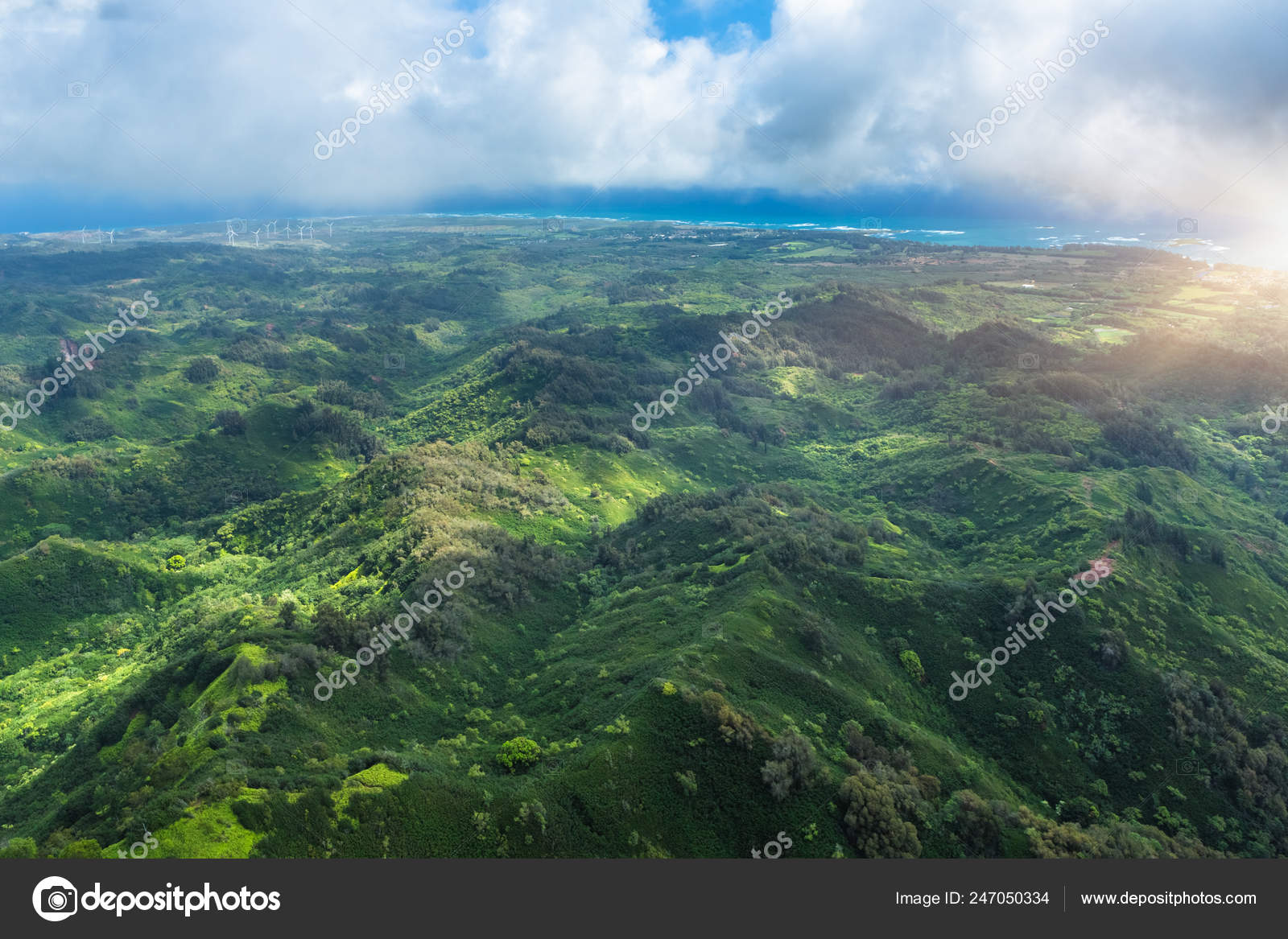 Aerial View Hawii Helicopter — Stock Photo © dspguy #247050334