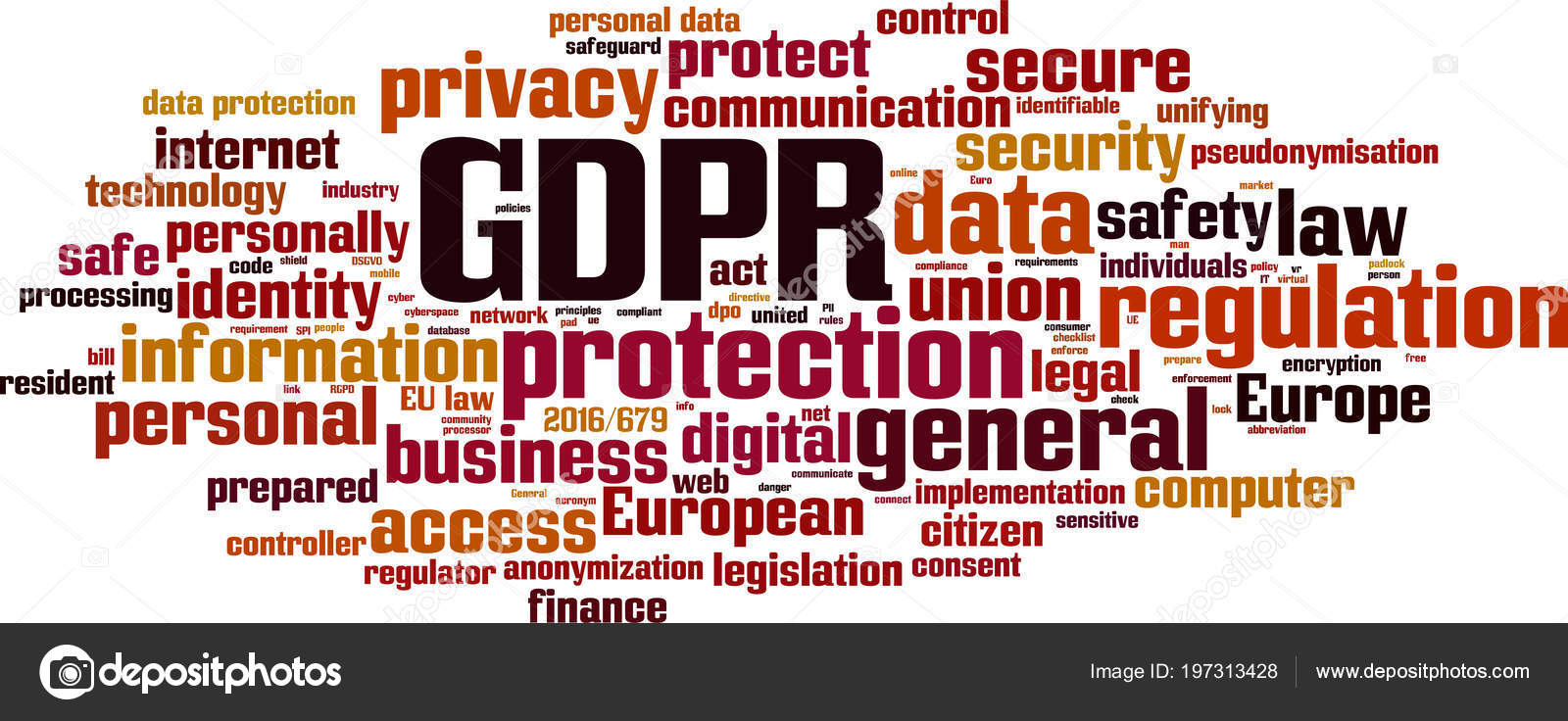 Gdpr Word Cloud Concept Vector Illustration Stock Vector Image by ...