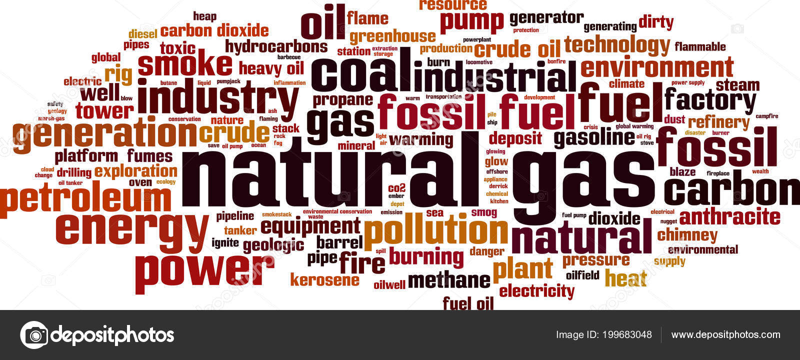 Natural Gas Word Cloud Concept Vector Illustration Stock Vector Image ...