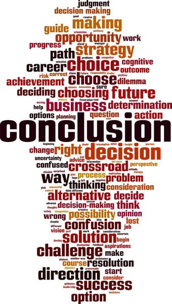 Conclusion Word Cloud Concept Vector Illustration — Stock Vector ...