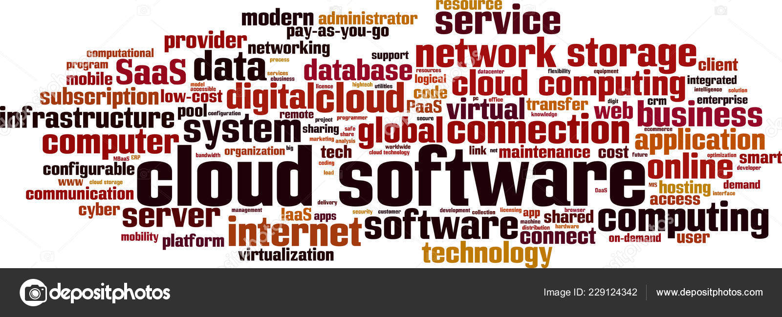 Cloud Software Word Cloud Concept Vector Illustration Stock Vector ...