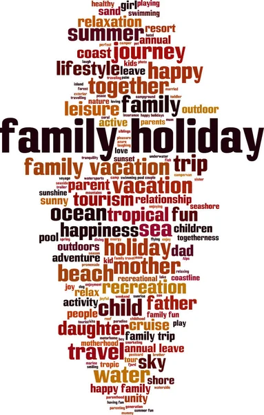 Family Vacation Word Cloud Concept Collage Made Words Family Vacation ...