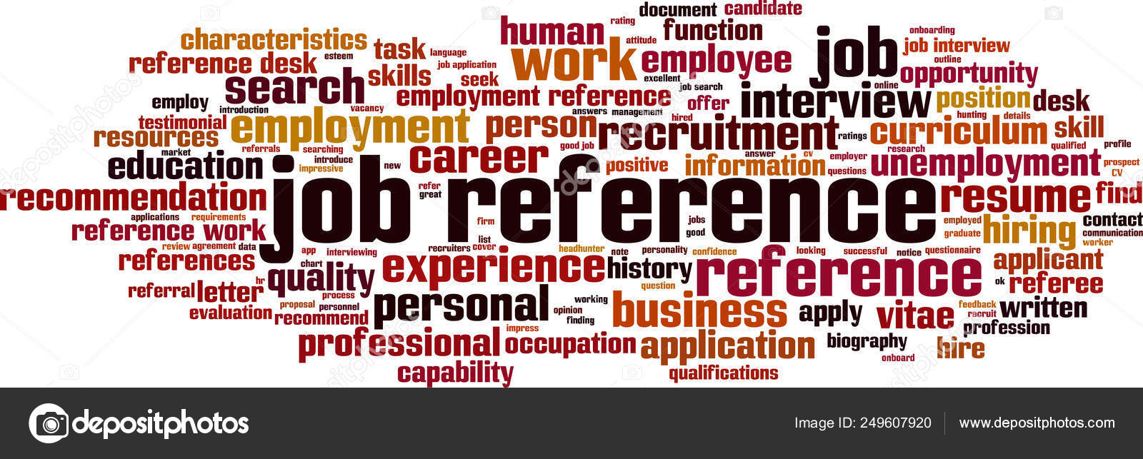 Job Reference Word Cloud Concept Vector Illustration Stock Vector Image ...