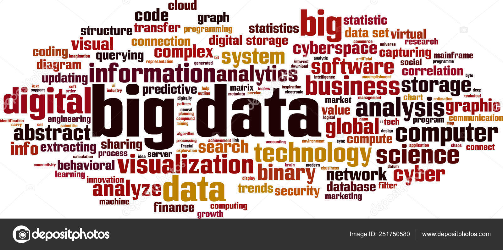 Big Data Word Cloud Concept Vector Illustration Stock Vector Image by ...