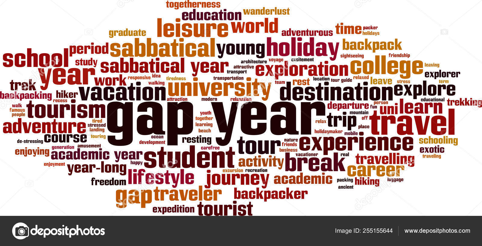Gap Year Cloud Concept Collage Made Words Gap Year Vector Stock Vector ...