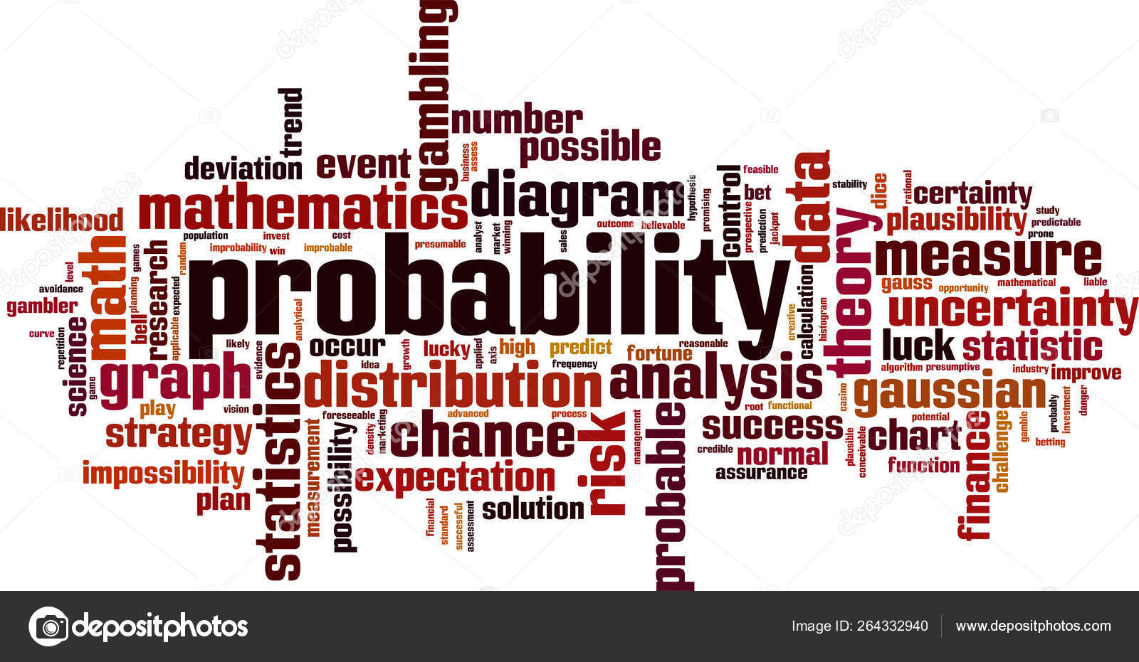 Probability Word Cloud Concept Collage Made Words Probability Vector ...