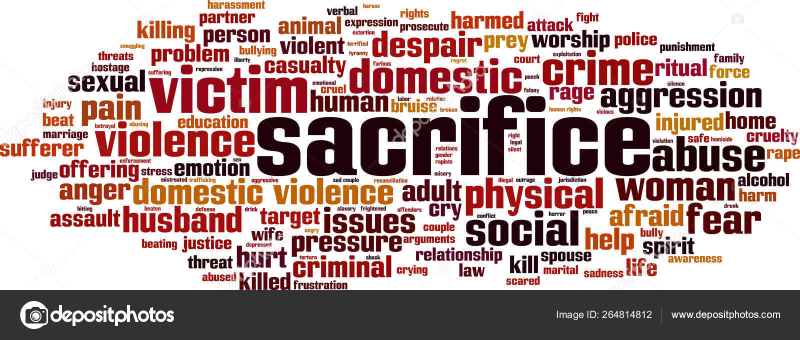 Sacrifice Word Cloud Concept Collage Made Words Sacrifice Vector ...
