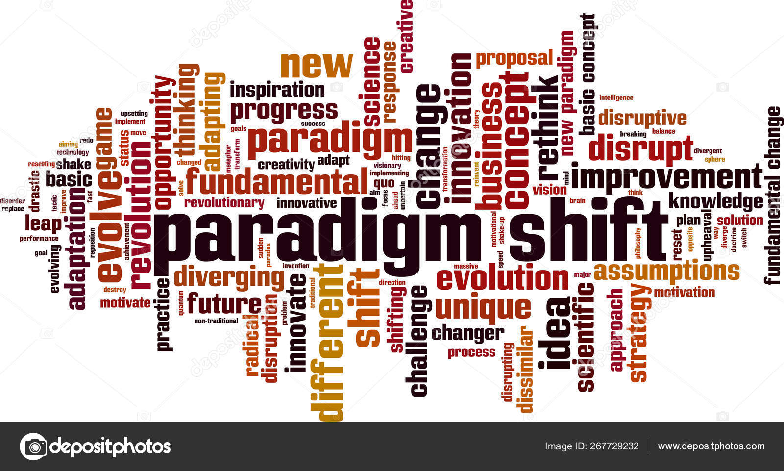 Paradigm Shift Word Cloud Concept Collage Made Words Paradigm Shift ...