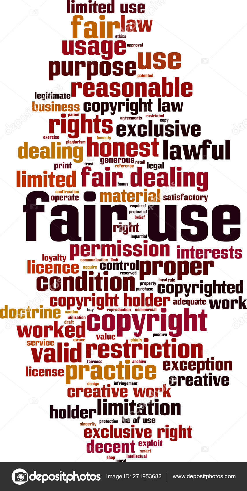 Fair Use Word Cloud Concept Collage Made Words Fair Dealing Stock ...