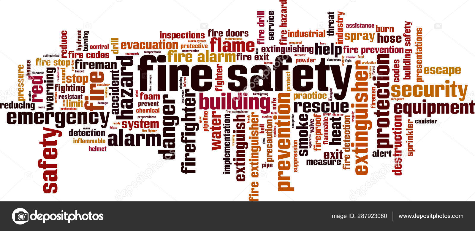 Fire Safety Letterings White Poster Vector Illustration Stock Vector ...