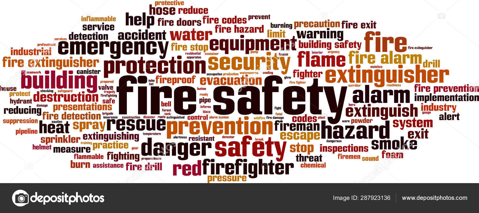 Fire Safety Letterings White Poster Vector Illustration Stock Vector ...
