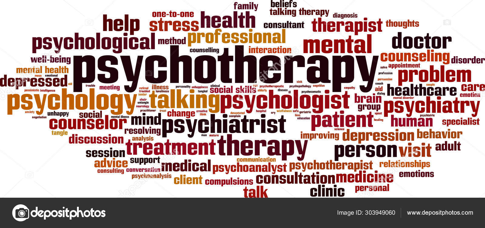 Psychotherapy Word Cloud Concept Collage Made Words Psychotherapy ...
