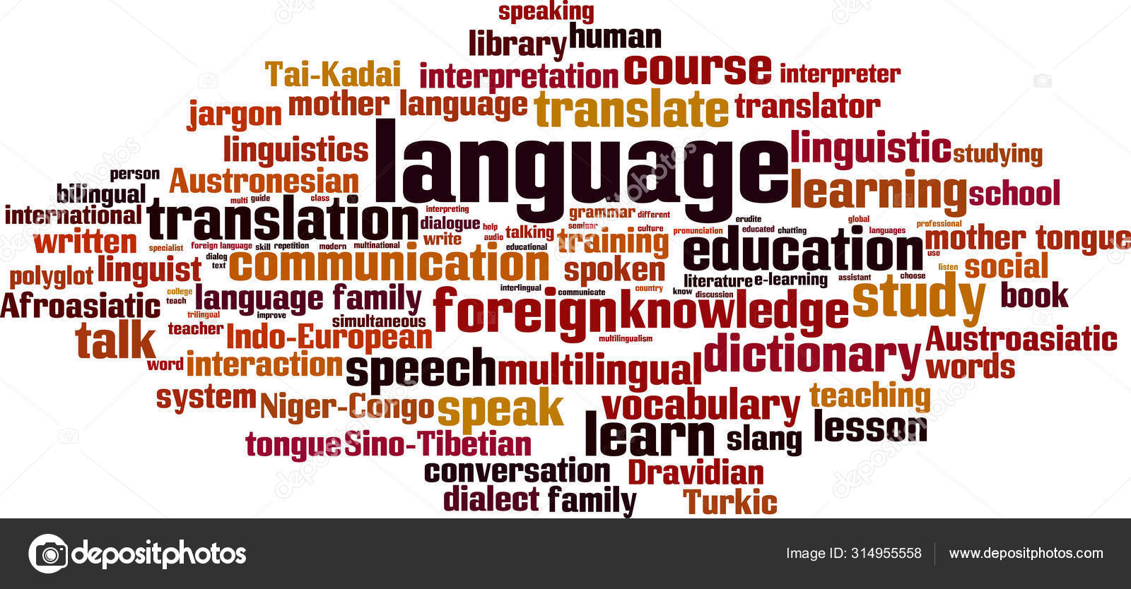 Language Word Cloud Concept Collage Made Words Language Vector ...