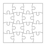 Jigsaw Puzzle template 24 pieces vector. Stock Vector Image by ©hi6un ...