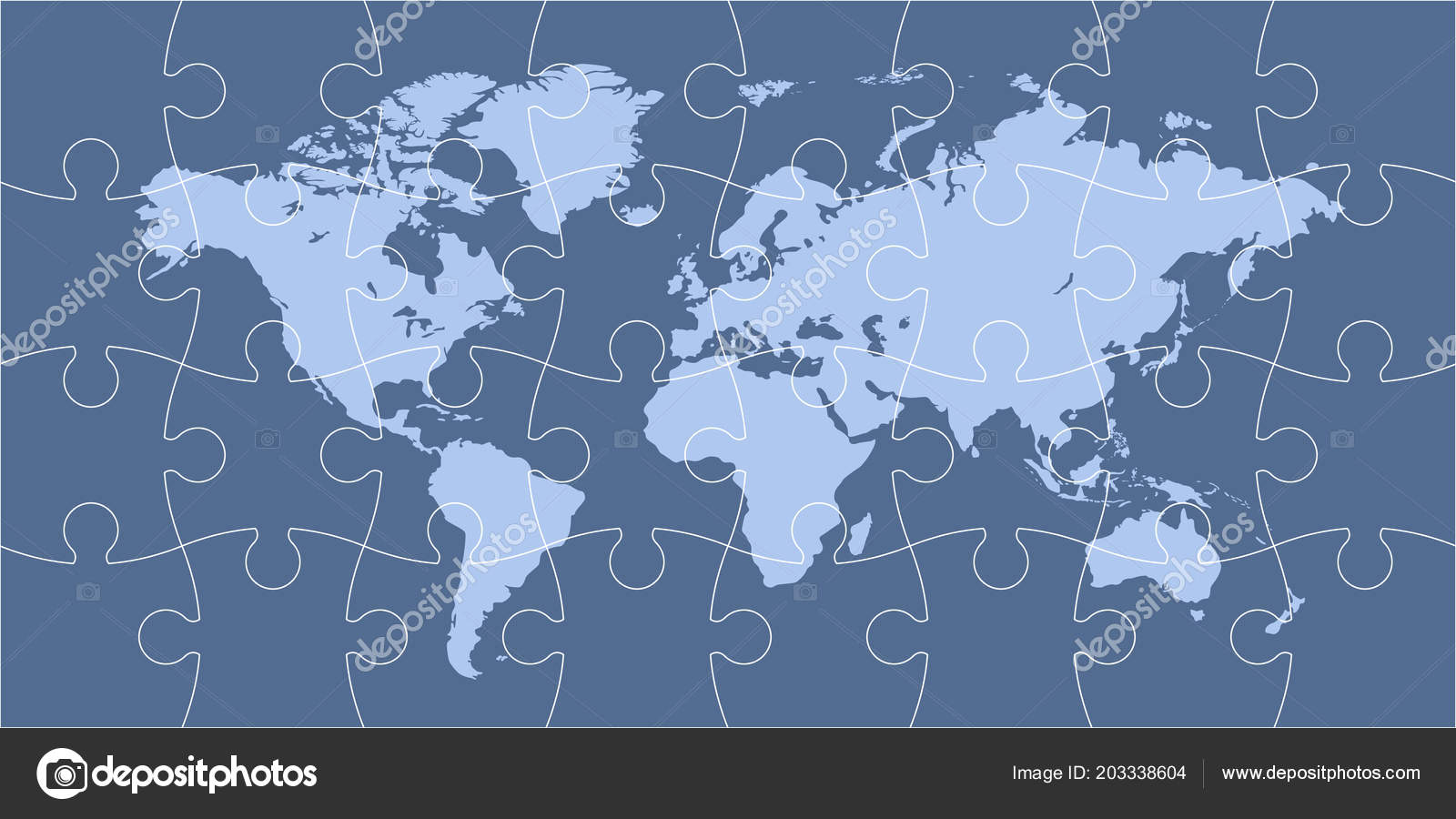 Puzzle world map Stock Vector Image by ©Nataly-Nete #203338604