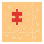 Jigsaw Puzzle template 24 pieces vector. Stock Vector Image by ©hi6un ...