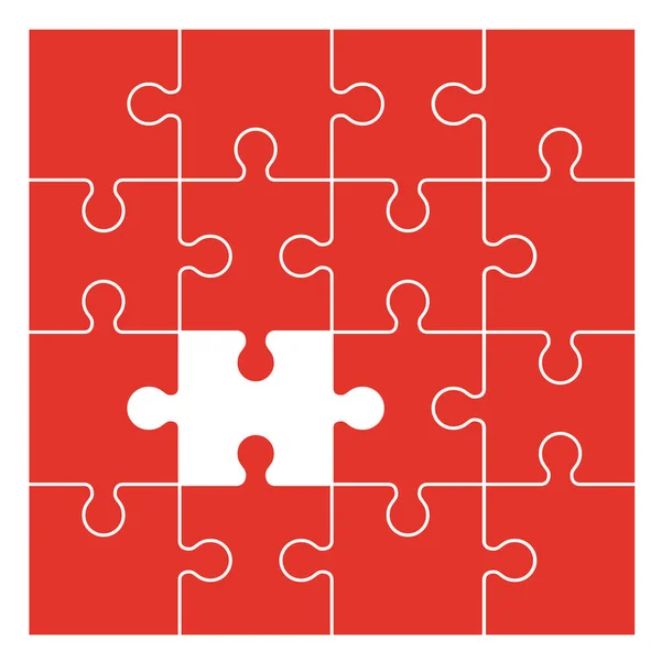 Puzzle template 24 pieces | Jigsaw Puzzle template 24 pieces vector ...