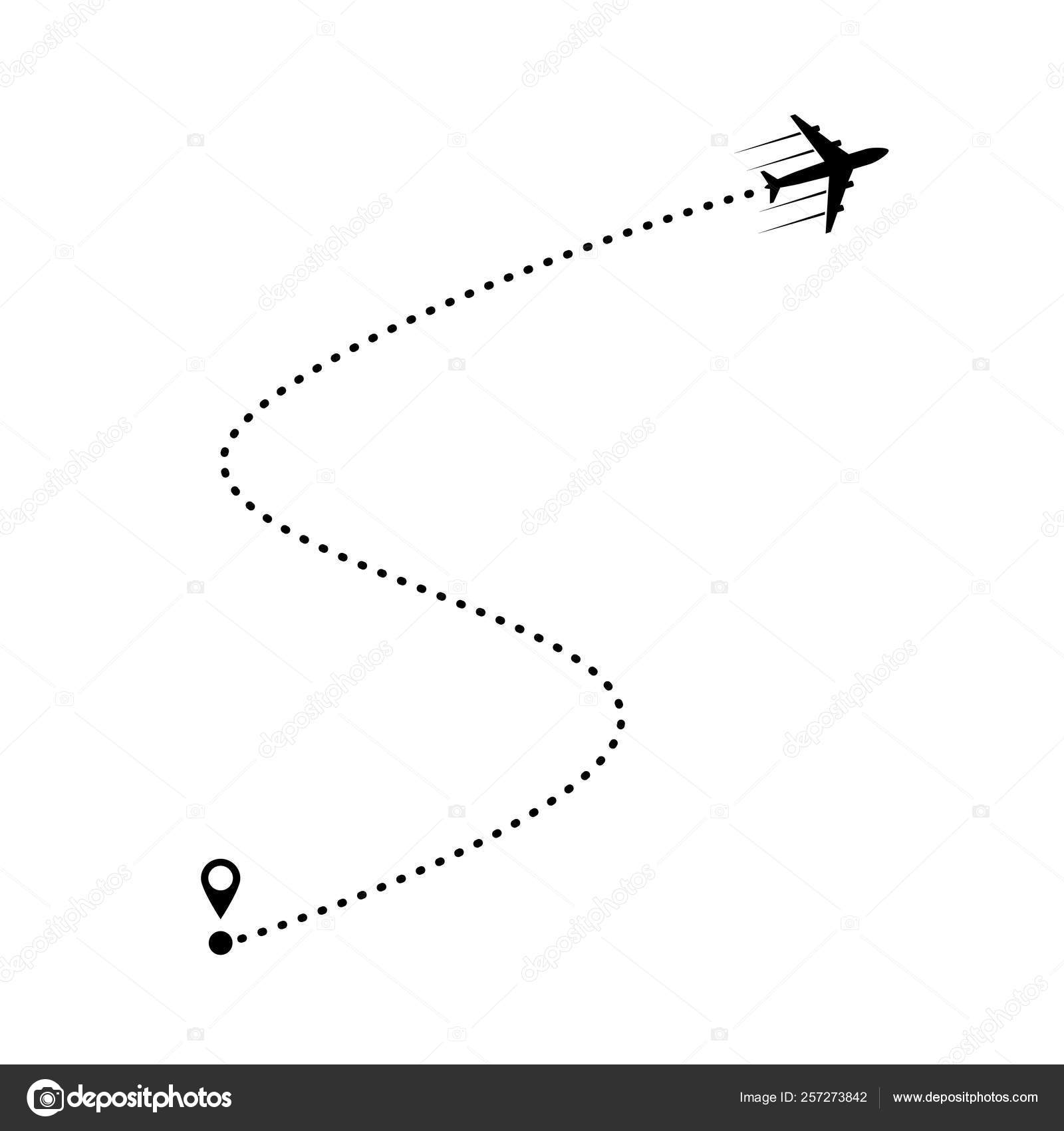 Plane and its track Stock Vector Image by ©Nataly-Nete #257273842