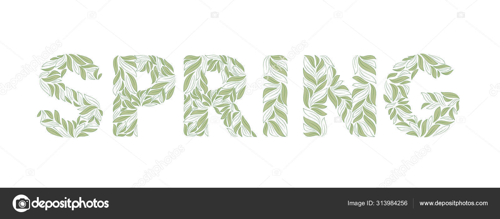 Word Spring isolated Stock Vector Image by ©Nataly-Nete #313984256