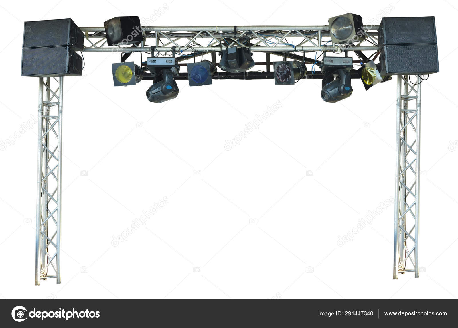 Studio spotlight lighting equipment isolated on white ⬇ Stock Photo ...